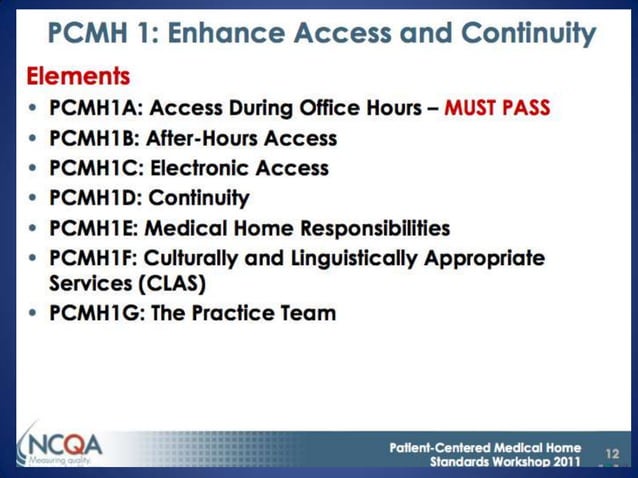 Gbpca ncqa pcmh overview 02 25 13 final | PPTX