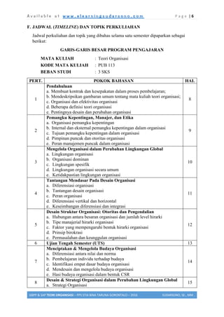 GBPP dan SAP Teori Organisasi | PDF