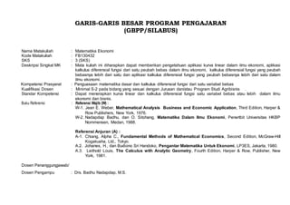 Gbpp matematika ekonomi pertanian | DOCX