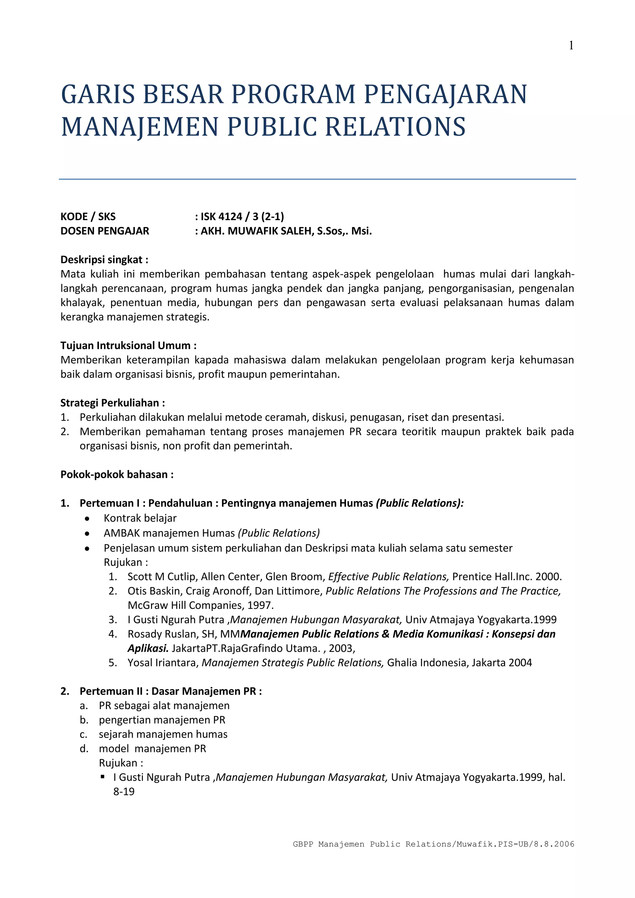 Gbpp mpr muwafik | PDF