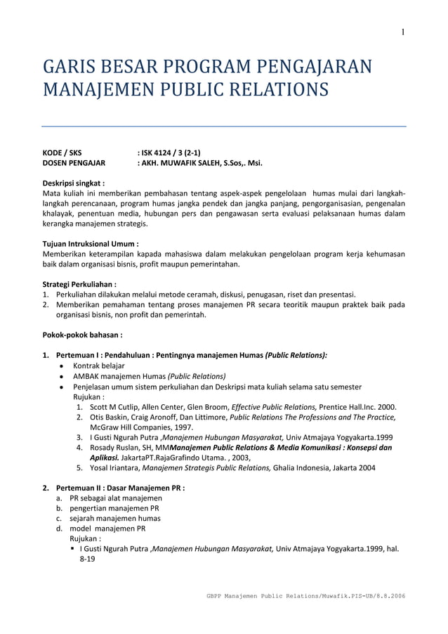 Gbpp mpr muwafik | PDF