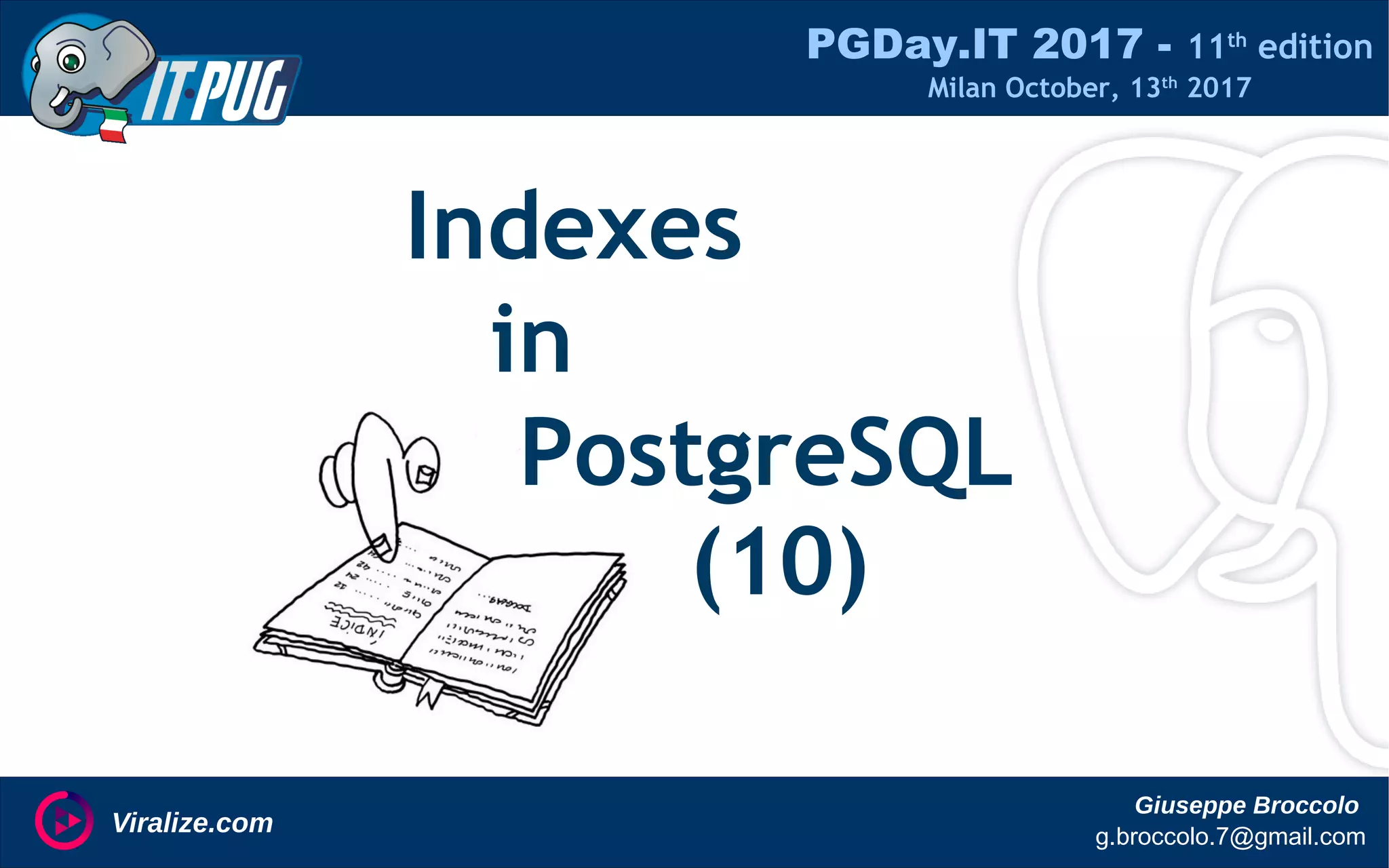 Indexes In Postgresql 10 Ppt