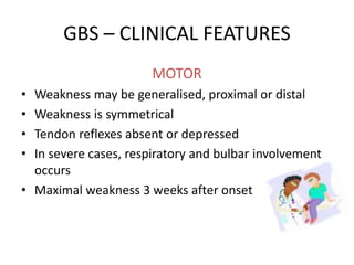 GBS - GUILLAIN BARRE SYNDROME | PPT