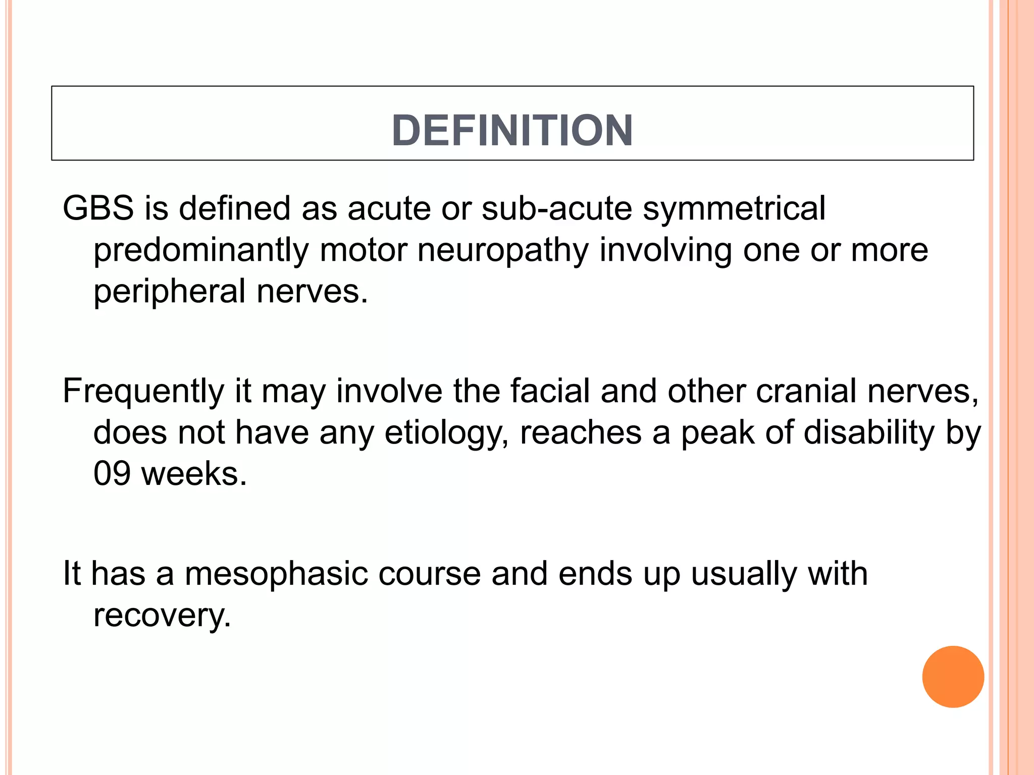 Guillain-Barré syndrome with Physiotherapeautic managements | PPTX