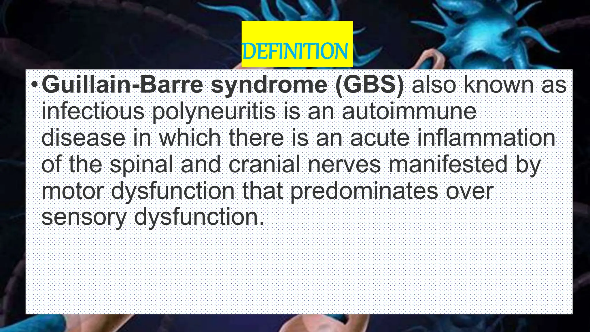 Guillain Barre syndrome (GBS) slide share | PPTX