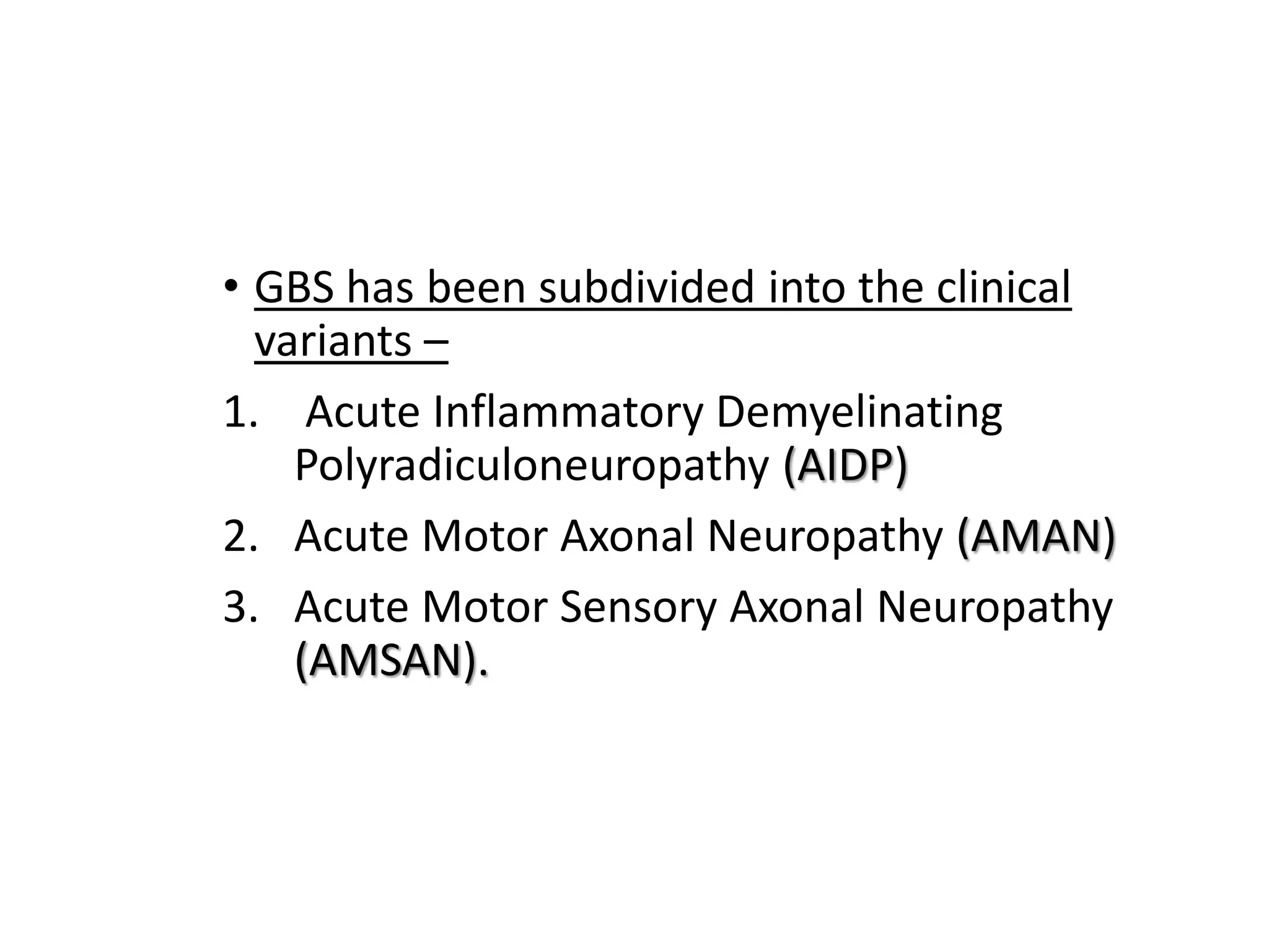 Gb syndrome : ICU management | PPTX