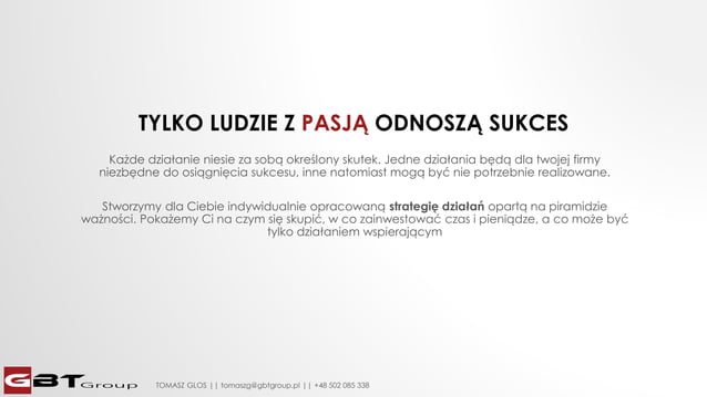 GBT Group Prezentacja | PPT
