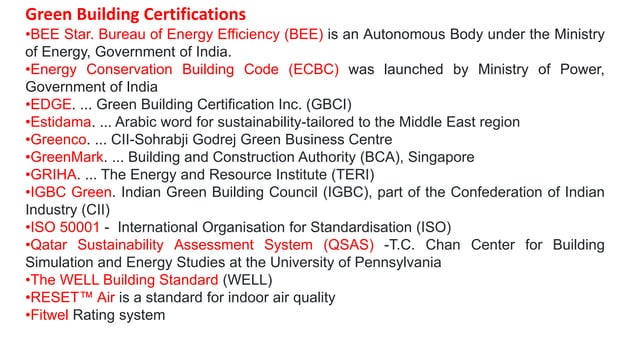 Green building rating systems - Green building Technologies | PDF
