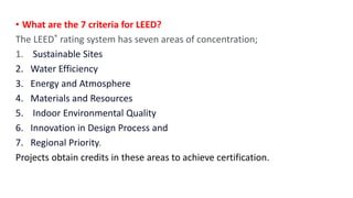 Green building rating systems - Green building Technologies | PDF