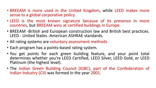 Green building rating systems - Green building Technologies | PDF