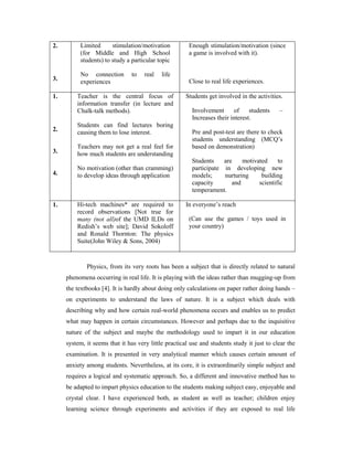 Game Base Teaching Model: learning Physics by Gulli-Danda | PDF