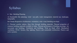 Green Building and Technology Unit 2 | PPTX