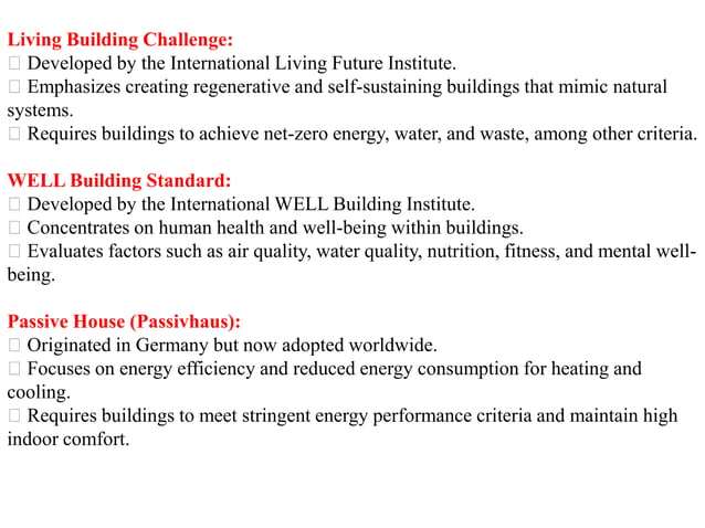 Green Buildings. GREEN BUILDING PROCESS AND ASSESSMENT | PPTX