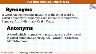 Synonyms_n_antonyms.pptxhajjwgsagszbsisnis | PPT