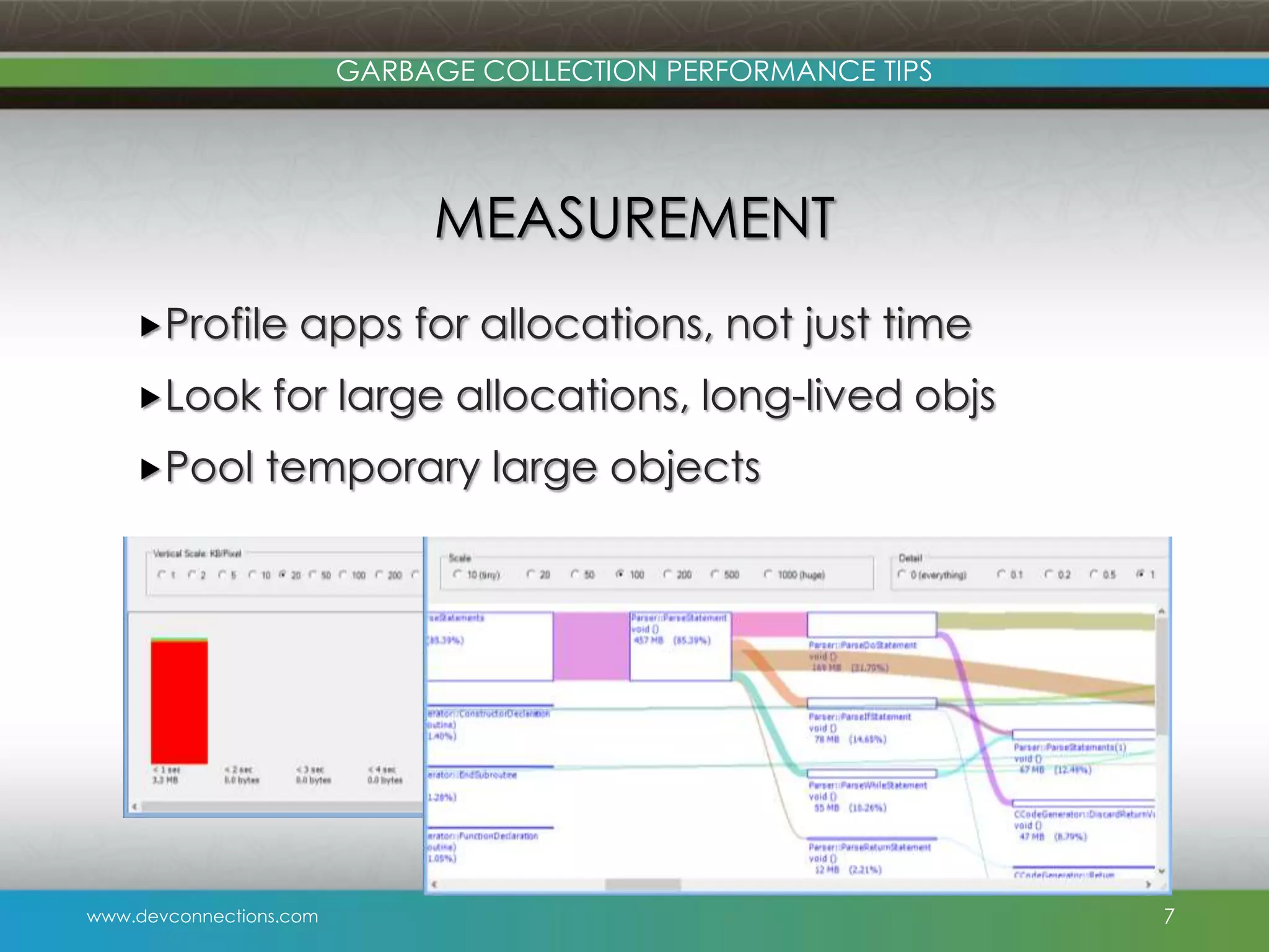 .NET Garbage Collection Performance Tips | PPTX