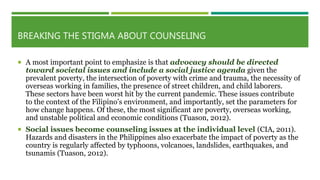 Issues about mental health and the Guidance and Counseling field in the ...