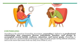 Issues about mental health and the Guidance and Counseling field in the ...