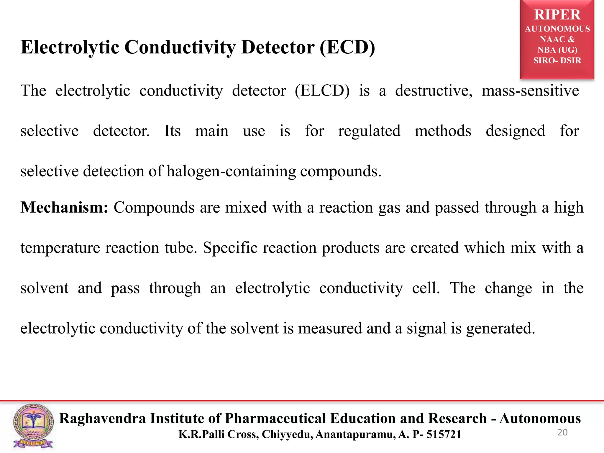 Detectors in Gas Chromatography | PPTX