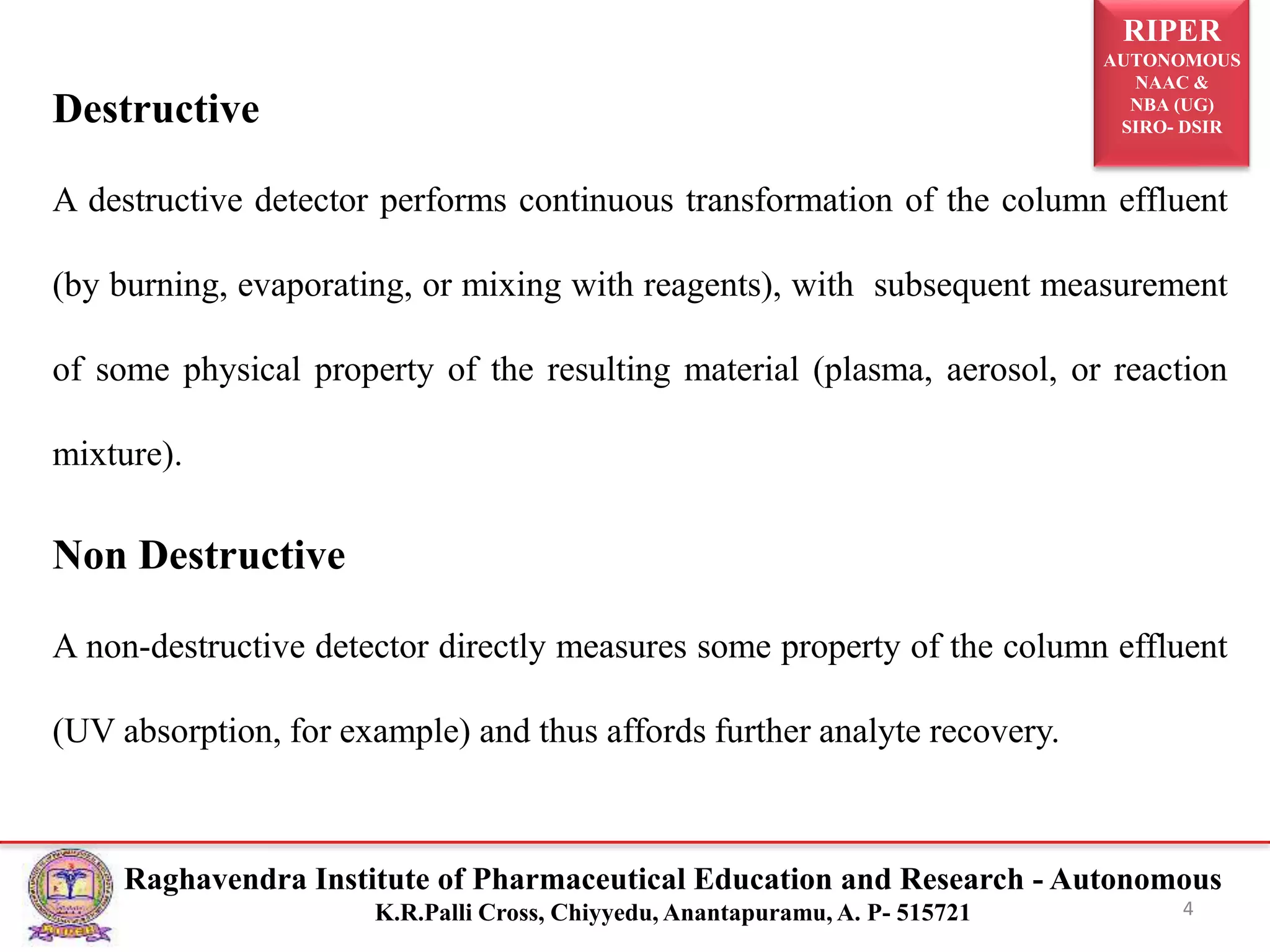 Detectors in Gas Chromatography | PPTX