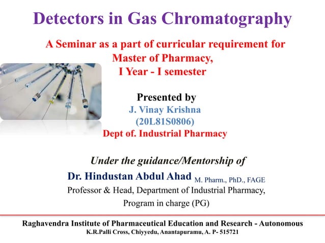 Detectors in Gas Chromatography | PPTX