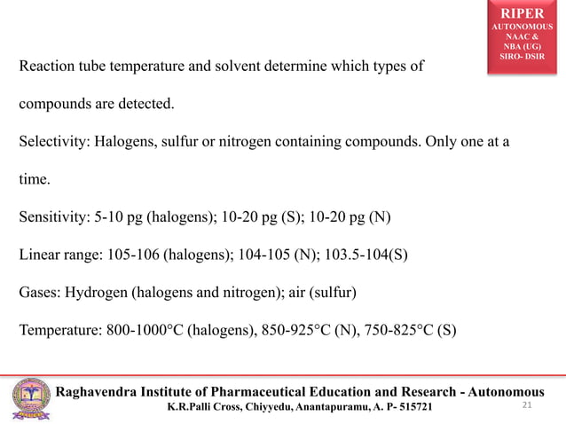 Detectors in Gas Chromatography | PPTX