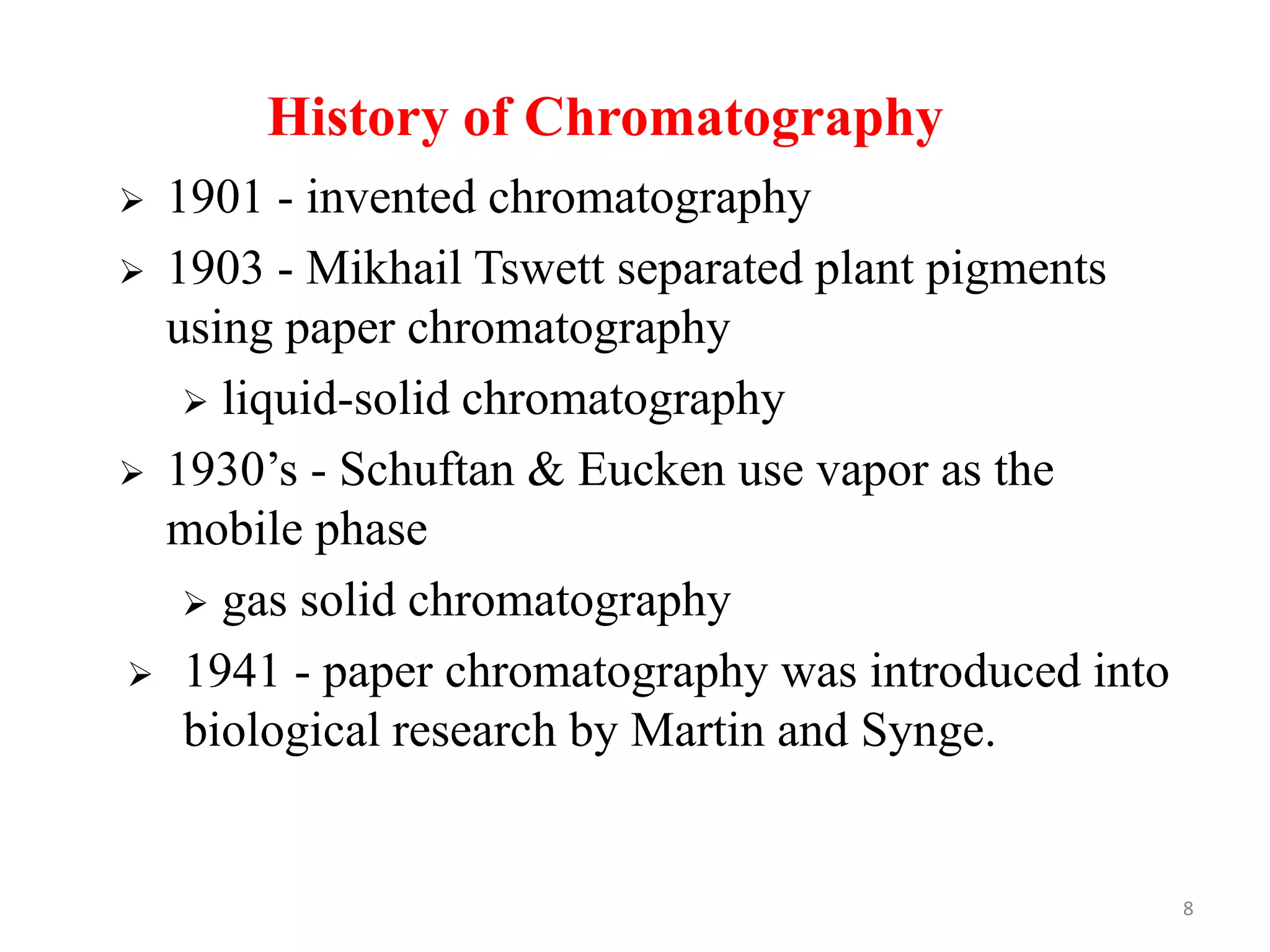 Chromatographic and High Performance Liquid Chromatography (HPLC) | PPTX