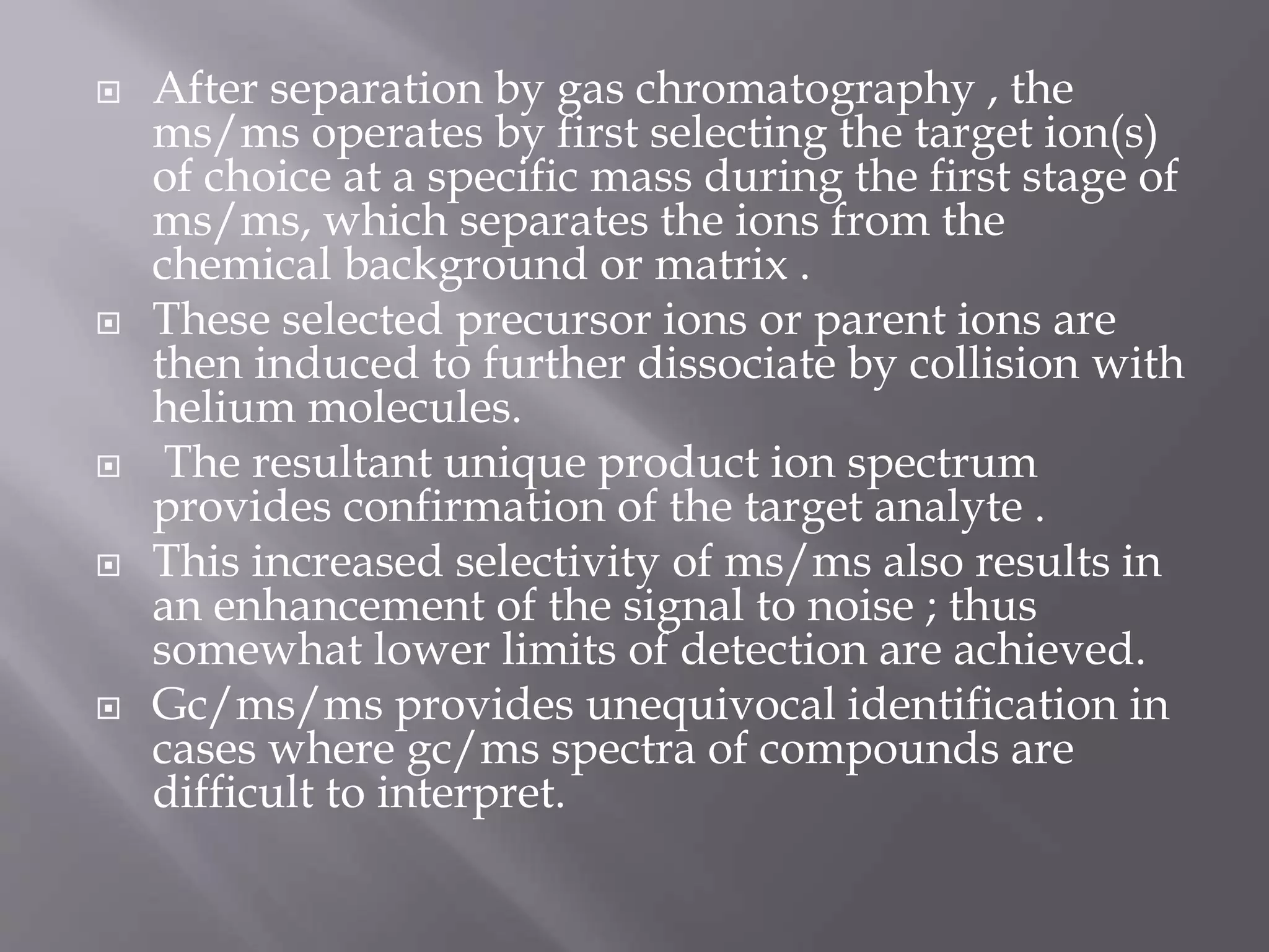 GAS CHROMATOGRAPHY-MASS SPECTOMETRY | PPTX