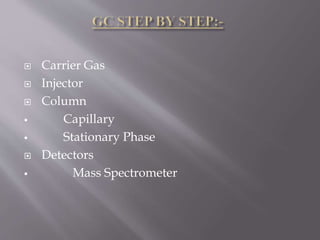 GAS CHROMATOGRAPHY-MASS SPECTOMETRY | PPTX