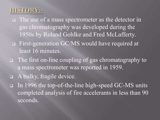 GAS CHROMATOGRAPHY-MASS SPECTOMETRY | PPTX