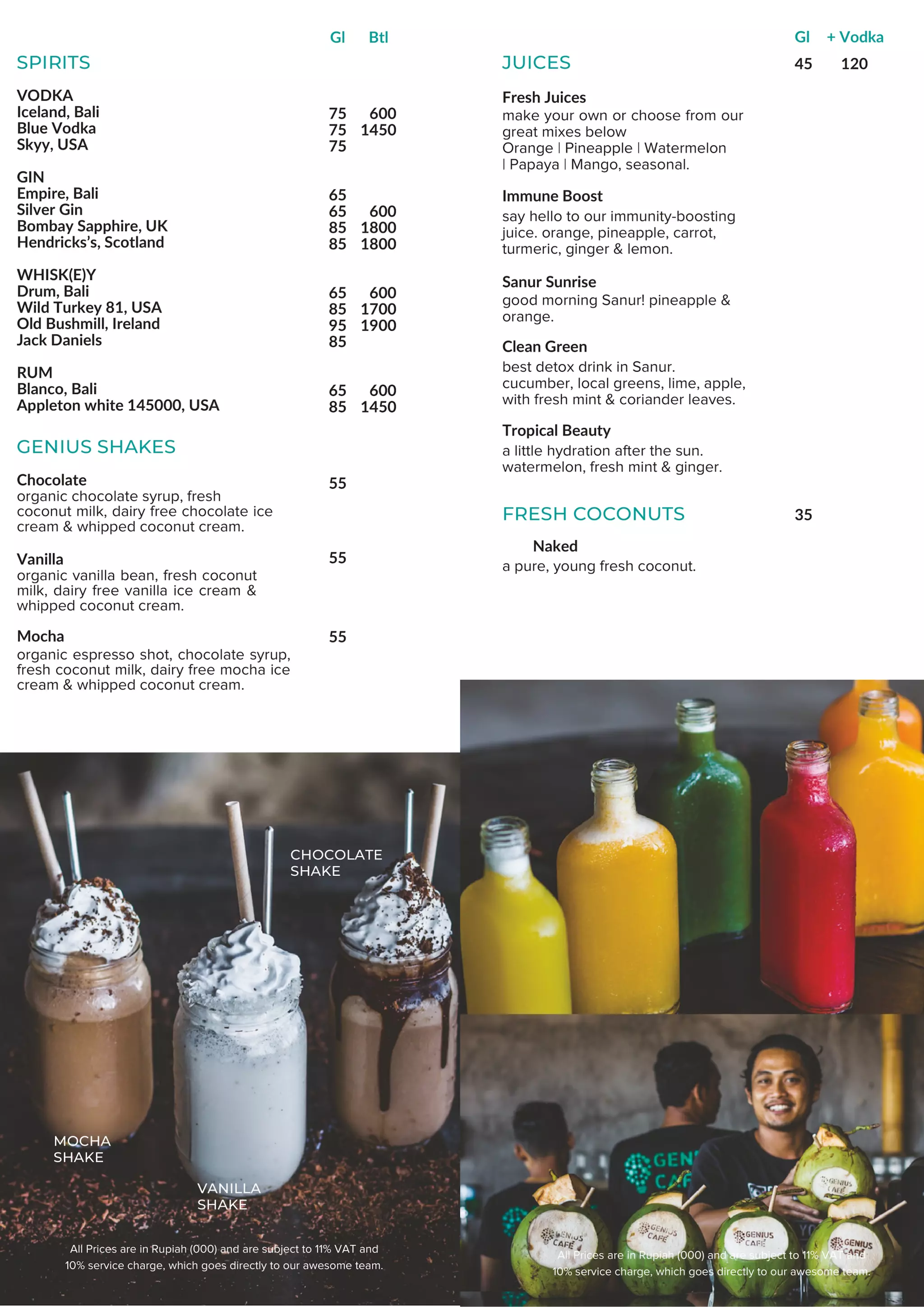 Genius Cafe Sanur Drinks - 2022 | PDF