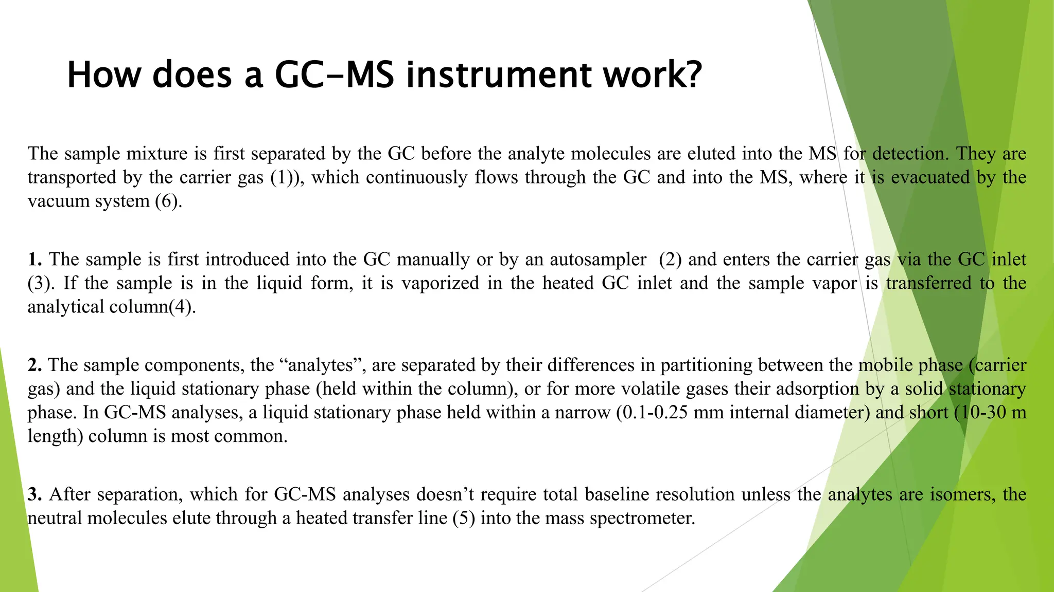 GC-MS.-principle, instrumentation,working,Application . | PPTX