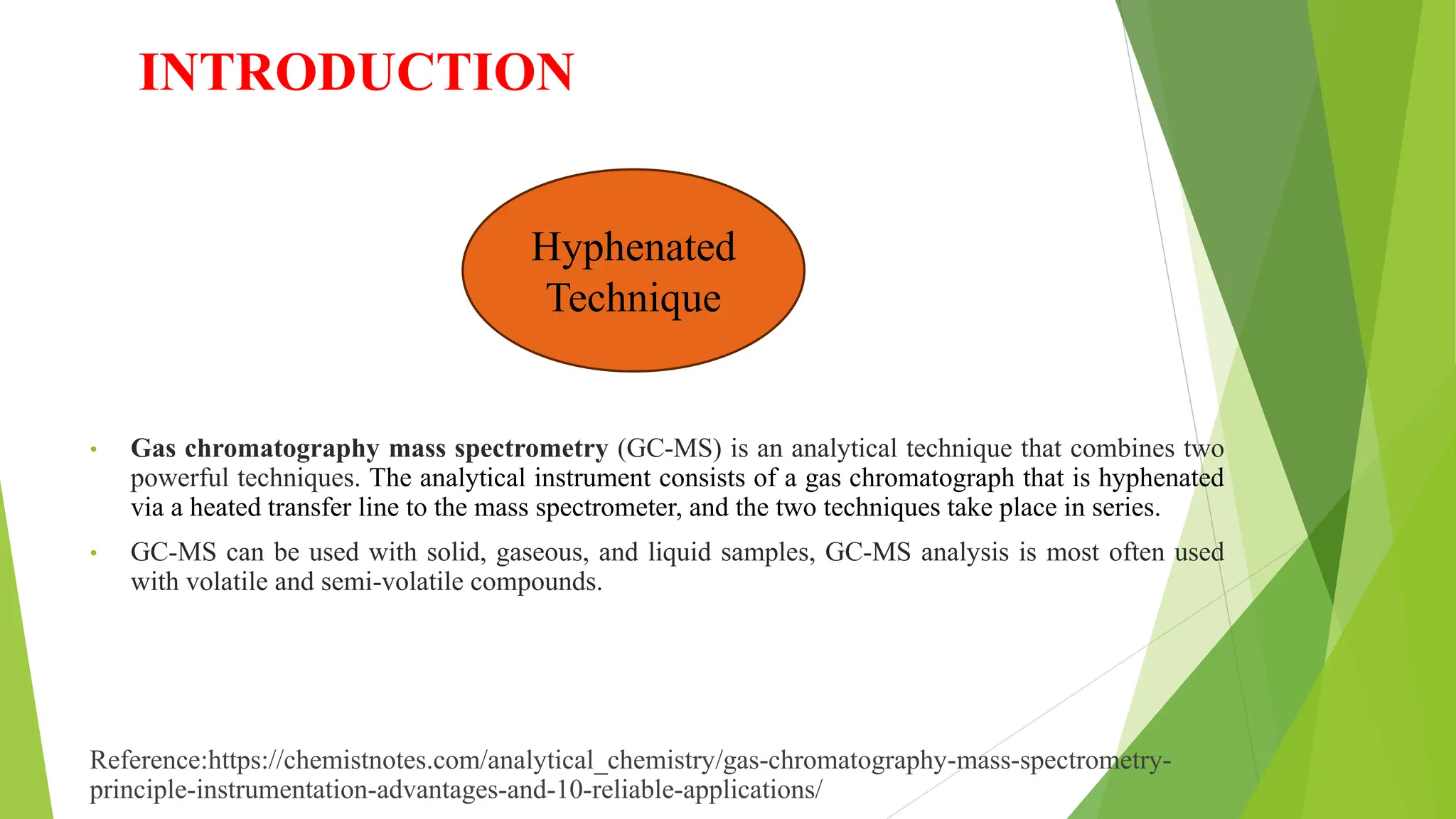 GC-MS.-principle, instrumentation,working,Application . | PPTX