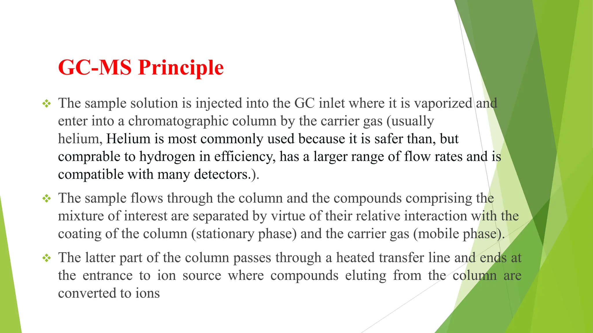 GC-MS.-principle, instrumentation,working,Application . | PPTX