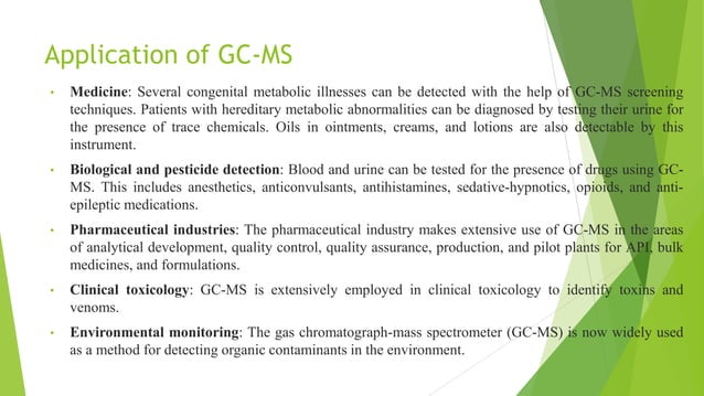GC-MS.-principle, instrumentation,working,Application . | PPTX | Chemistry | Science