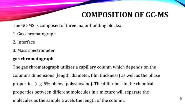 GC-MS | PPTX | Chemistry | Science