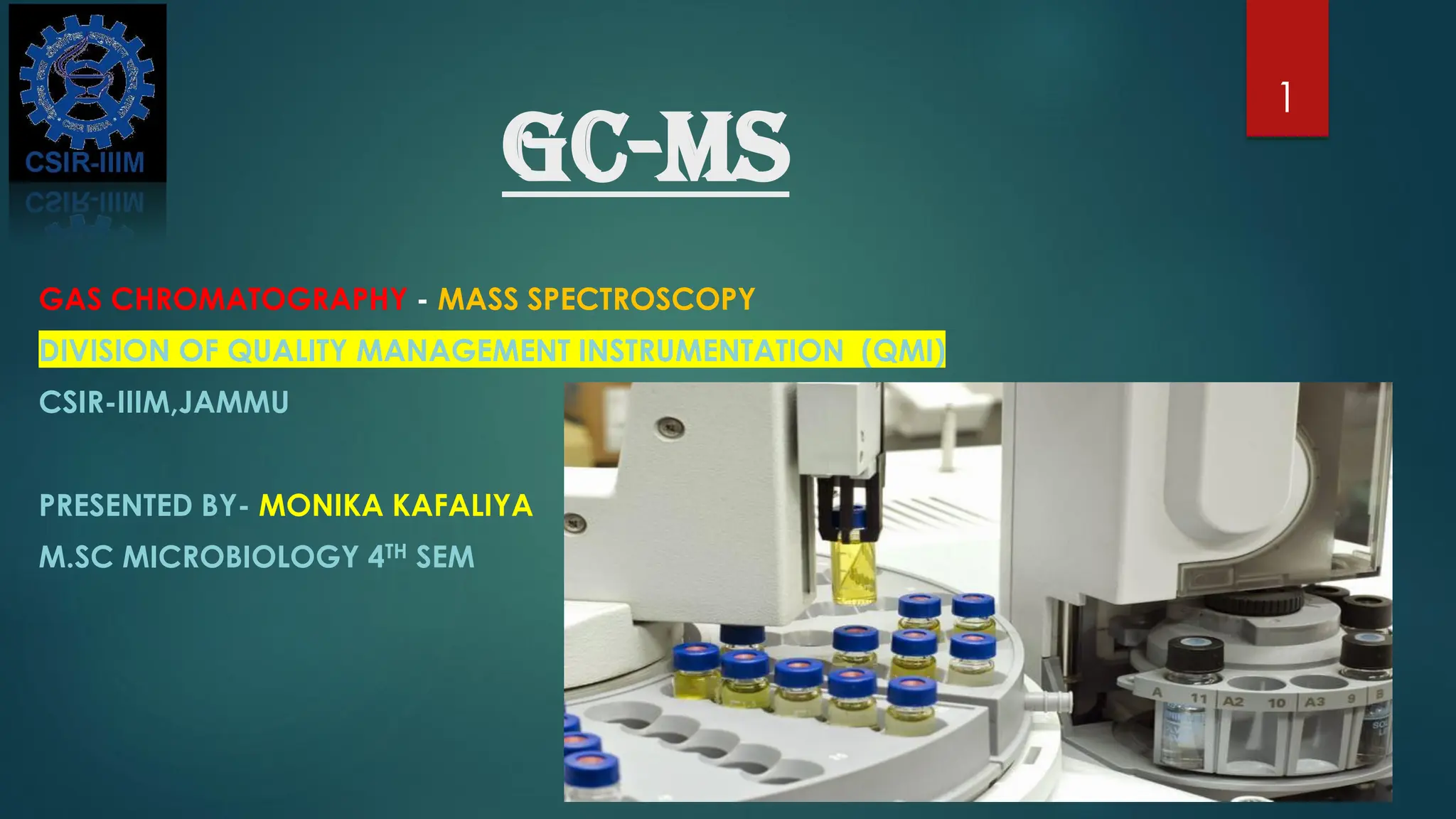Gas chromatography and mass spectroscopy | PDF