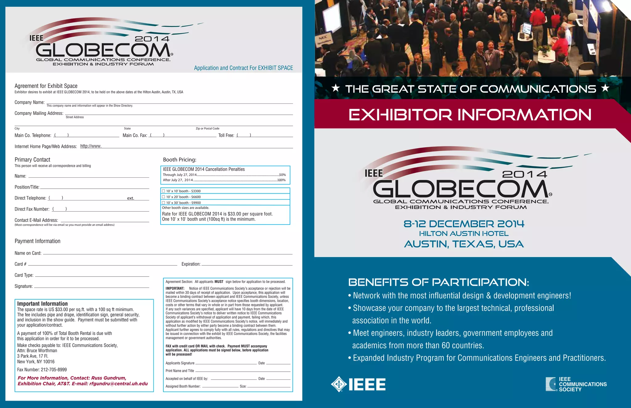 IEEE GLOBECOM Exhibitors Prospect | PDF