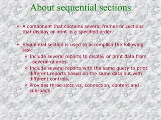Actuate Birt Sections Ppt