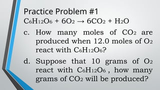 General Chemistry 1 Reaction Stoichiometry | PPTX