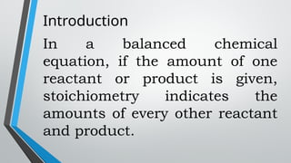General Chemistry 1 Reaction Stoichiometry | PPTX