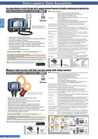 Hioki Electrical measuring instruments 2022 catalogue | PDF