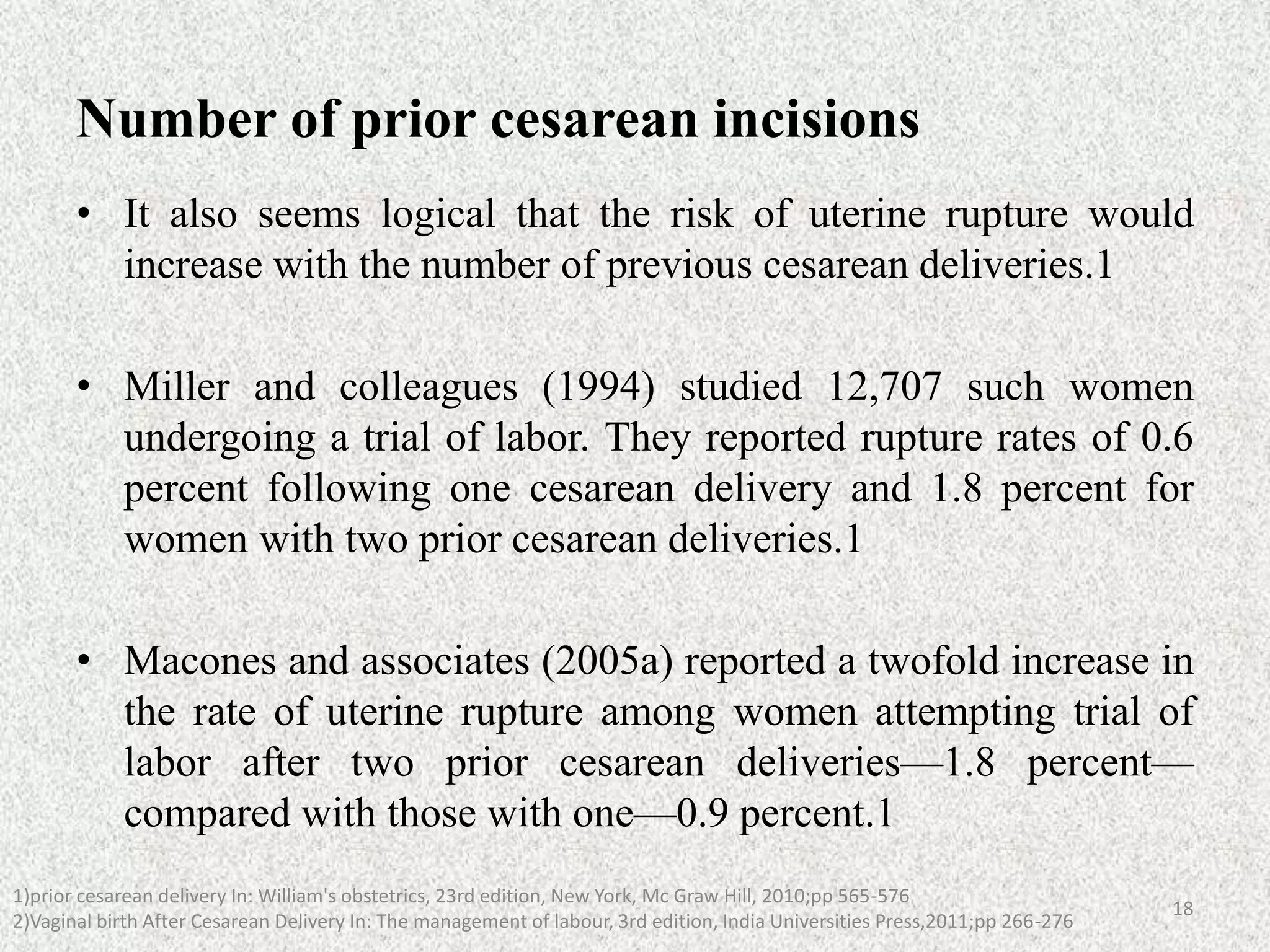 Vaginal birth after cesarean section | PPTX