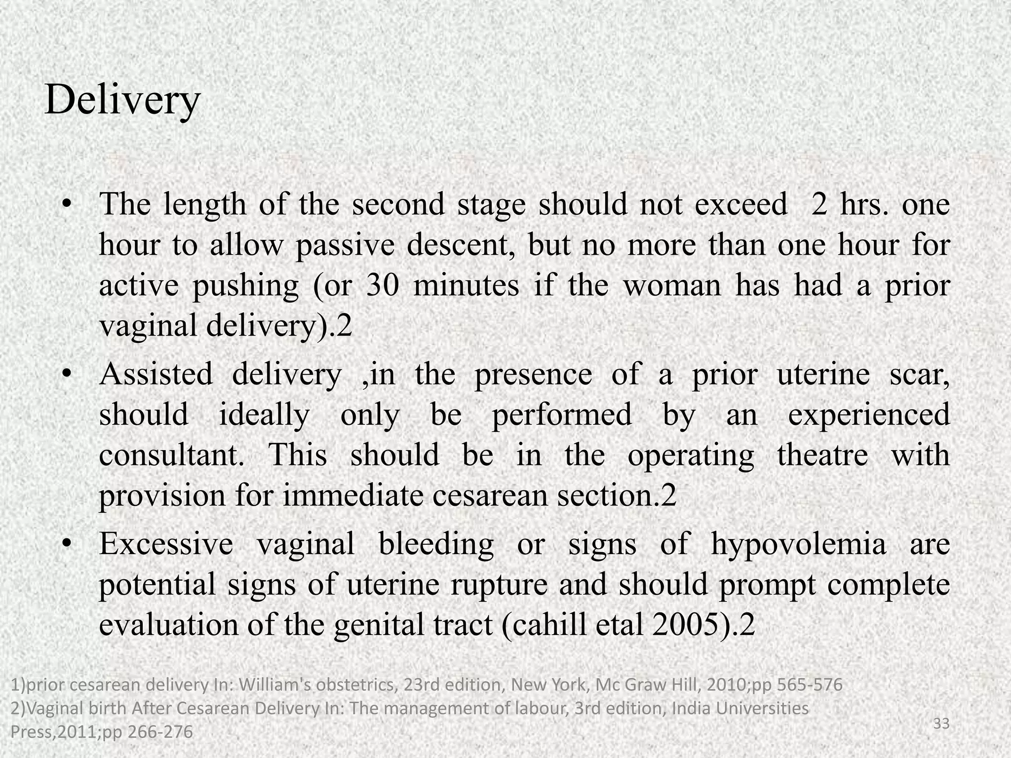 Vaginal birth after cesarean section | PPTX