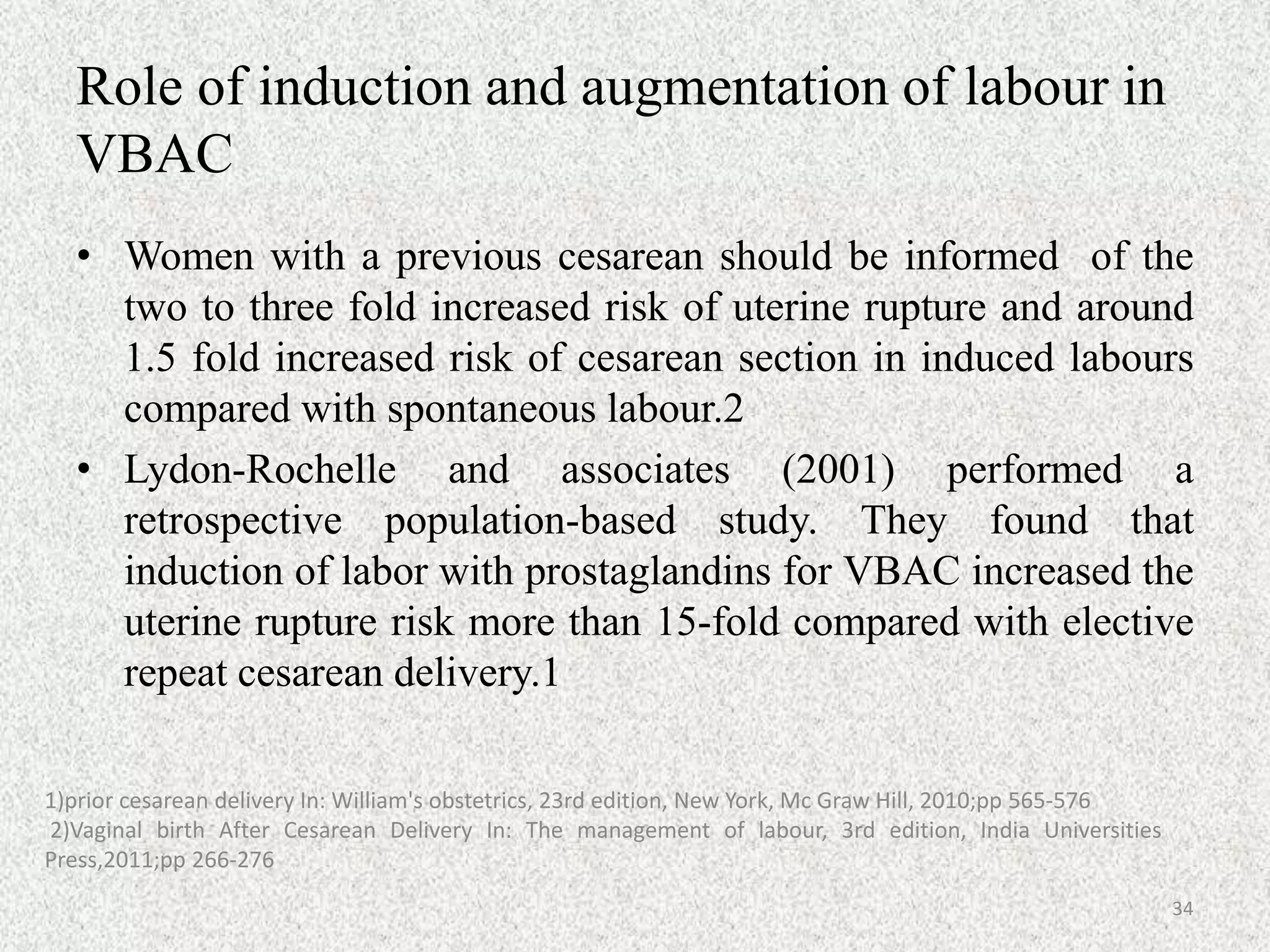 Vaginal birth after cesarean section | PPTX