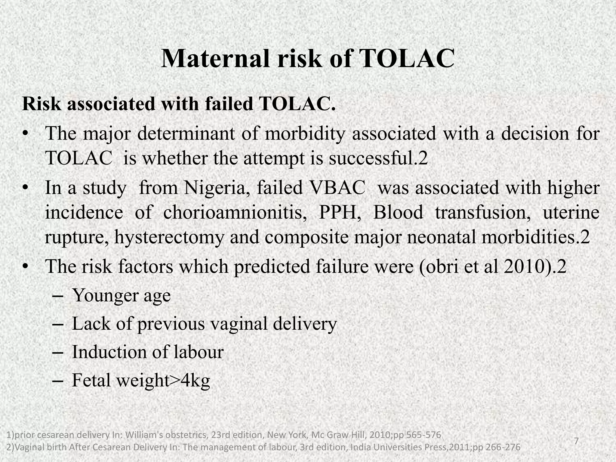 Vaginal birth after cesarean section | PPTX