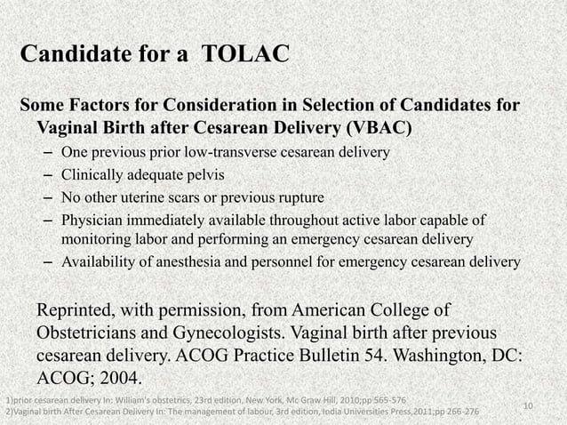 Vaginal birth after cesarean section | PPTX