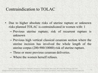Vaginal birth after cesarean section | PPTX