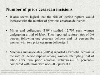 Vaginal birth after cesarean section | PPTX