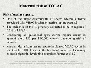 Vaginal birth after cesarean section | PPTX