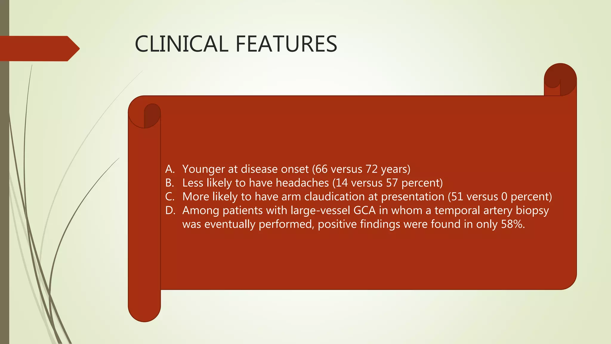 GCA | PPTX | Diseases and Conditions | Medical Health